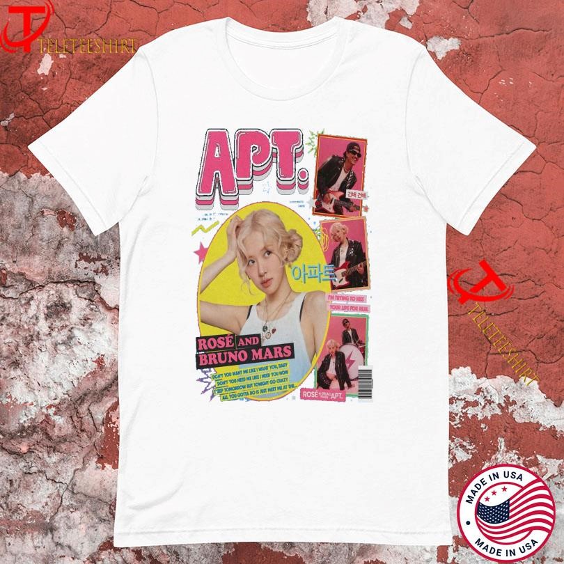 Rose And Bruno Mars New Song APT Magazine 2024 T-shirts - T-Shirt Meng: Personalized Apparel & Gifts